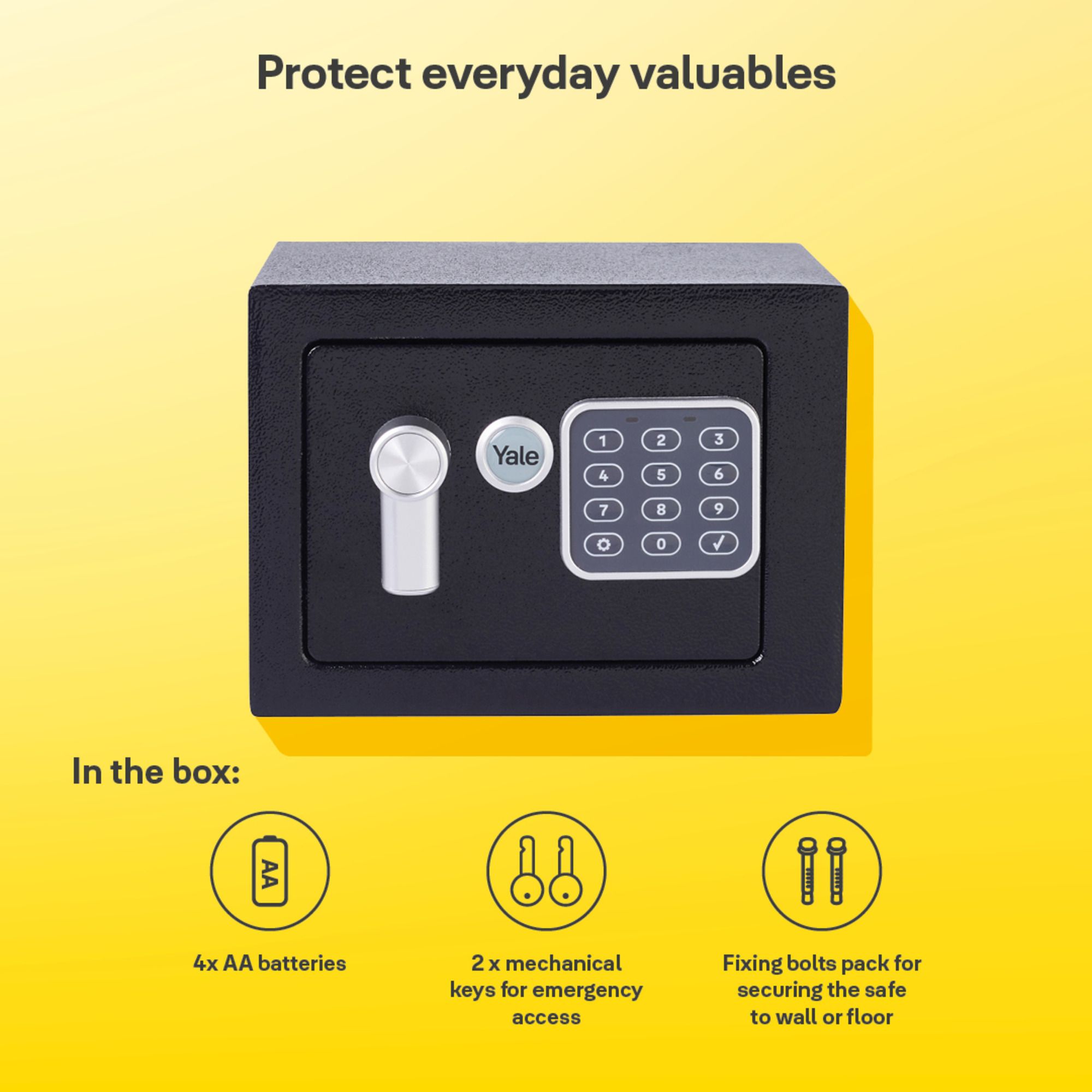 Yale Value Small 3.8L LCD Electronic combination Digital safe