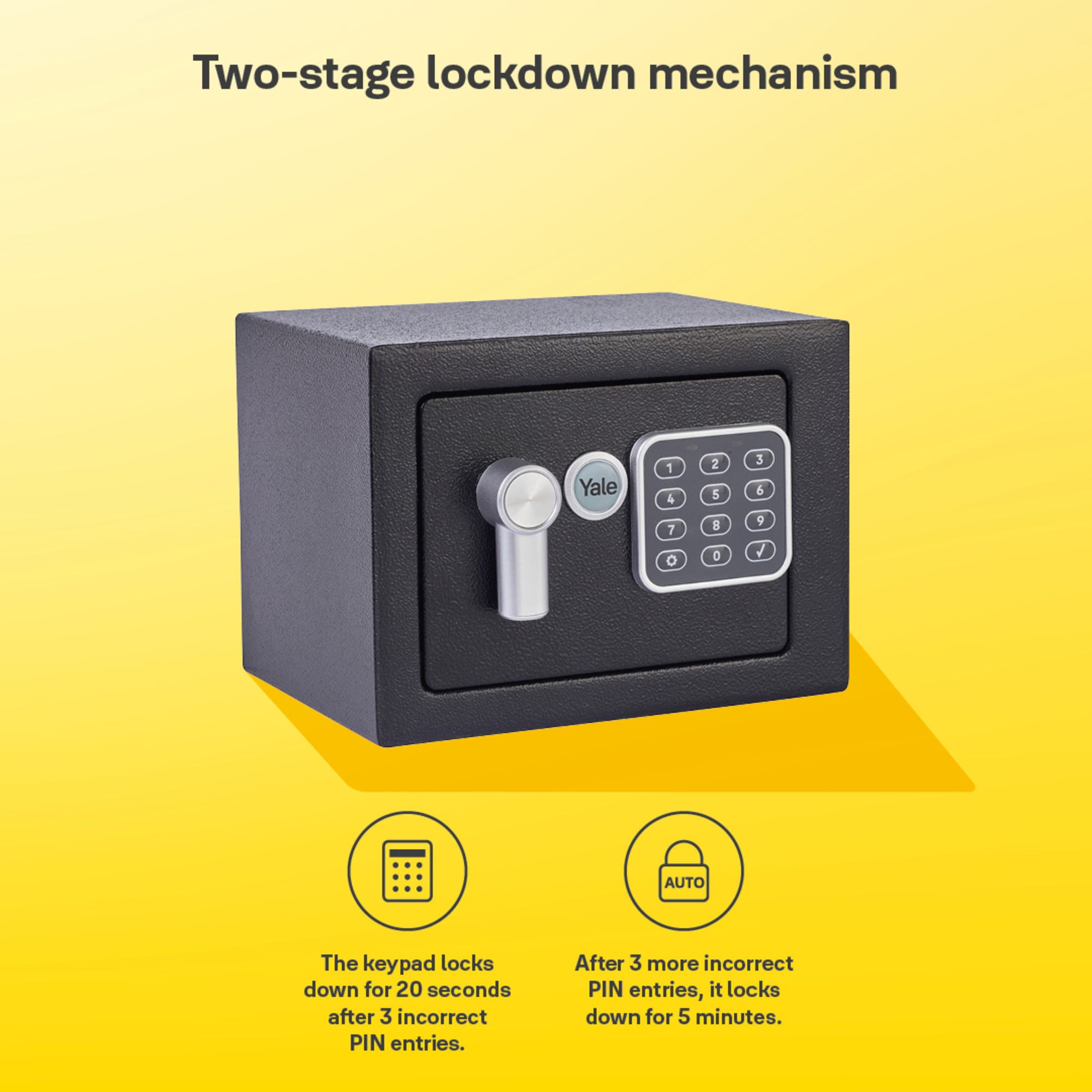Yale Value Small 3.8L LCD Electronic combination Digital safe