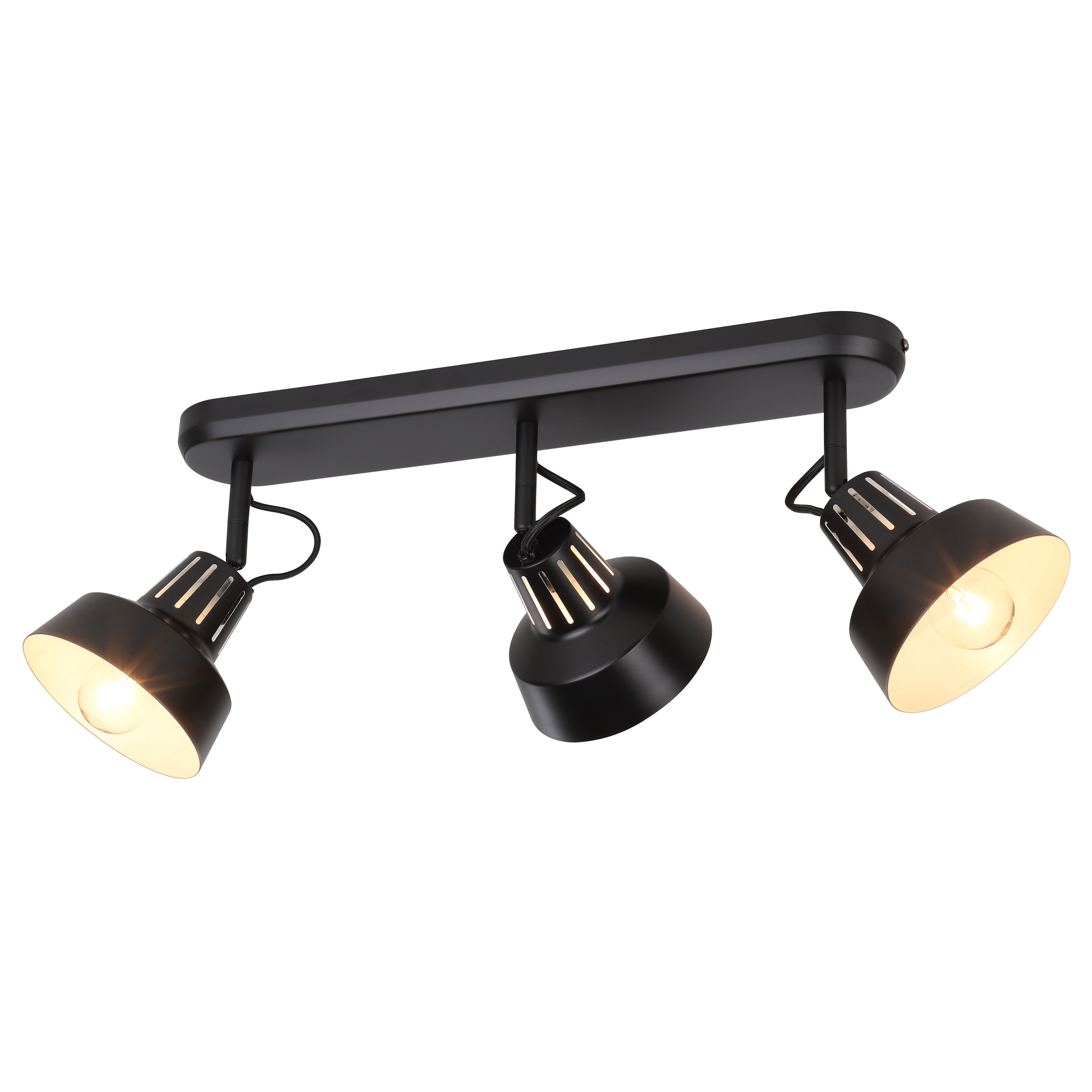 Yarra Modern Matt Black 3 Light Spotlight | DIY at B&Q