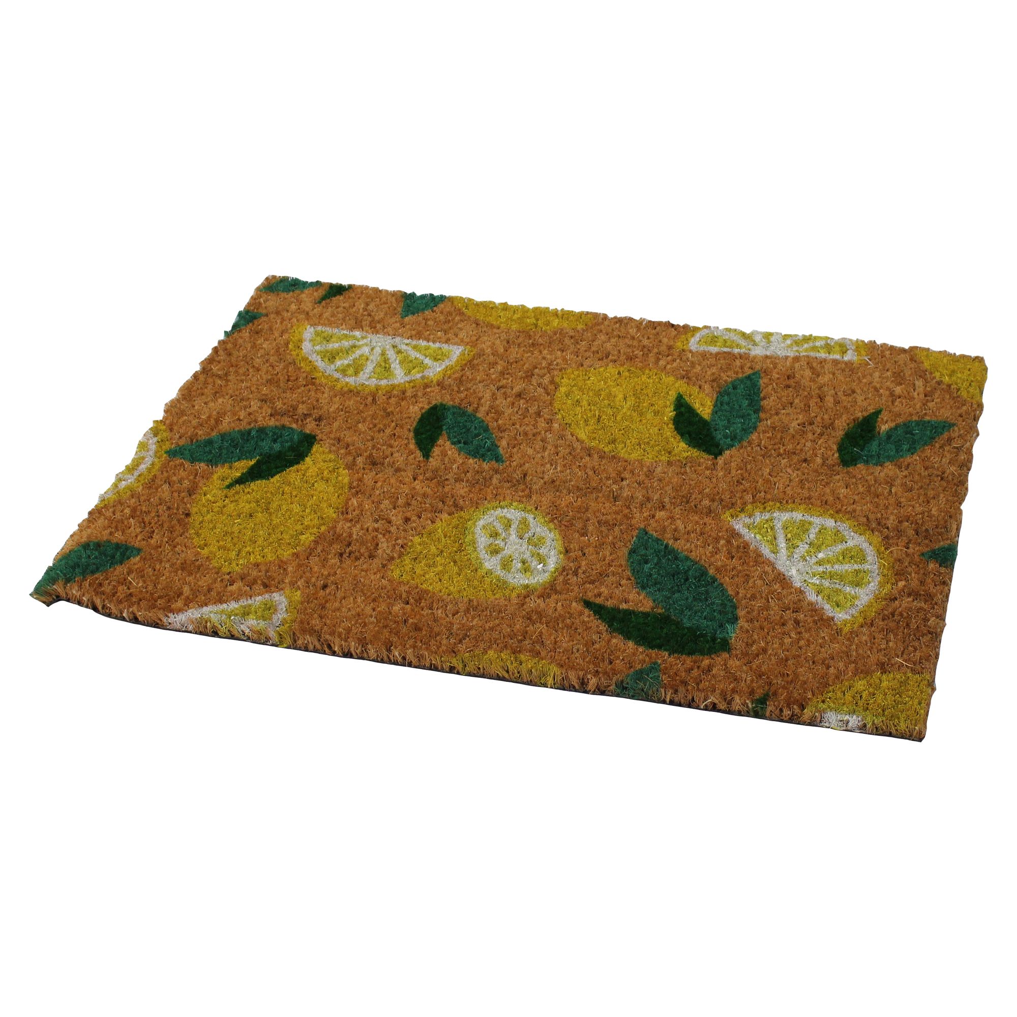 Yellow Lemons Door mat, 57cm x 40cm | DIY at B&Q