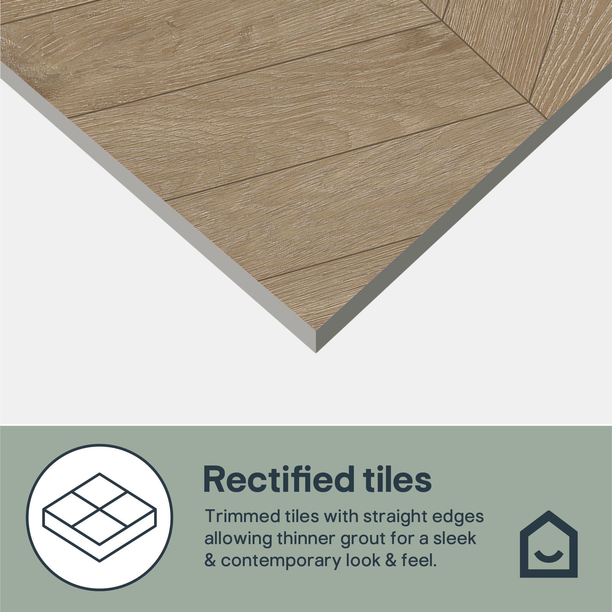 Yoan Natural Matt Chevron Wood effect Porcelain Indoor Wall & floor ...