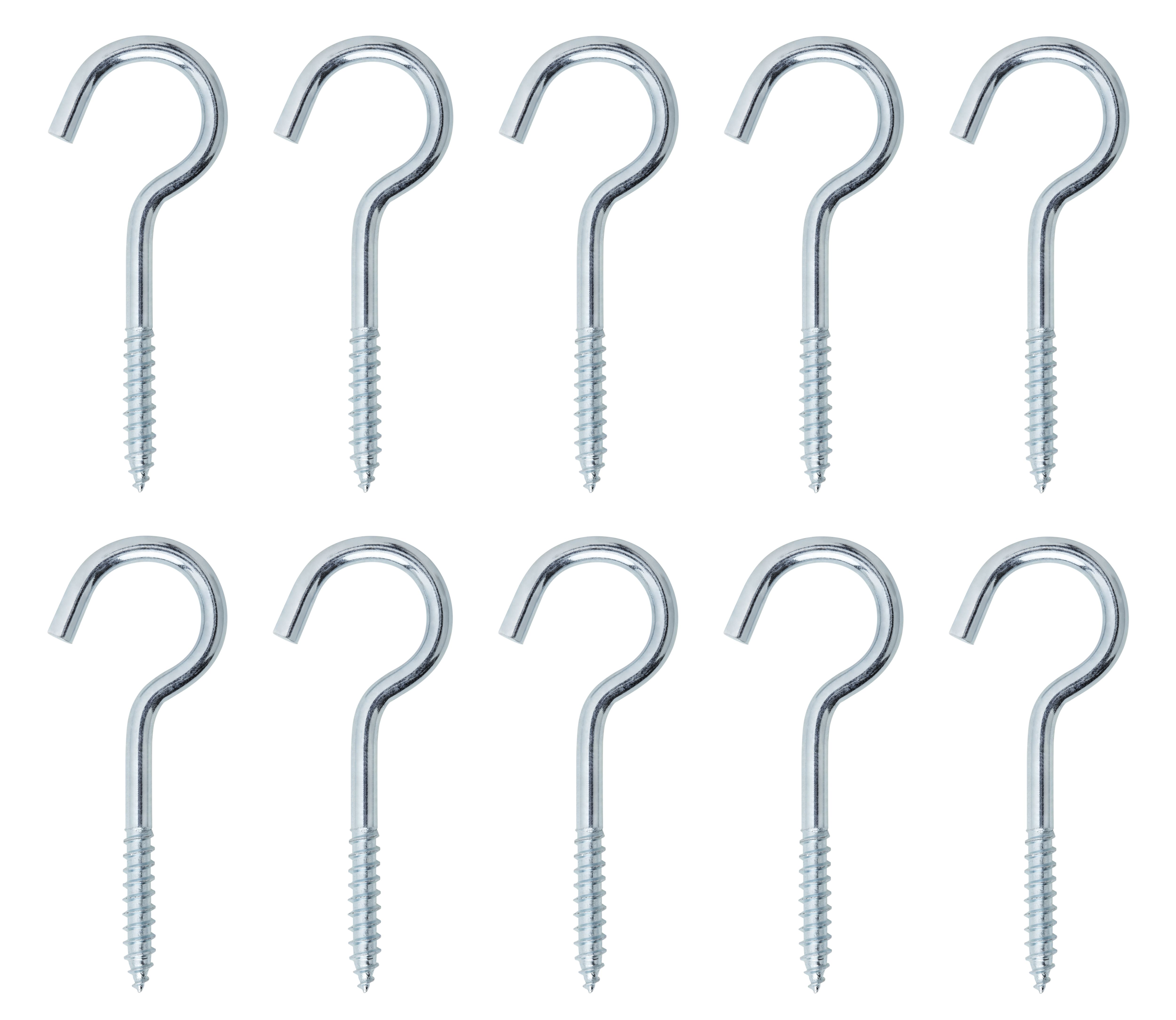 Zinc-plated Extra large Cup hook (L)80mm, Pack of 10 | DIY at B&Q