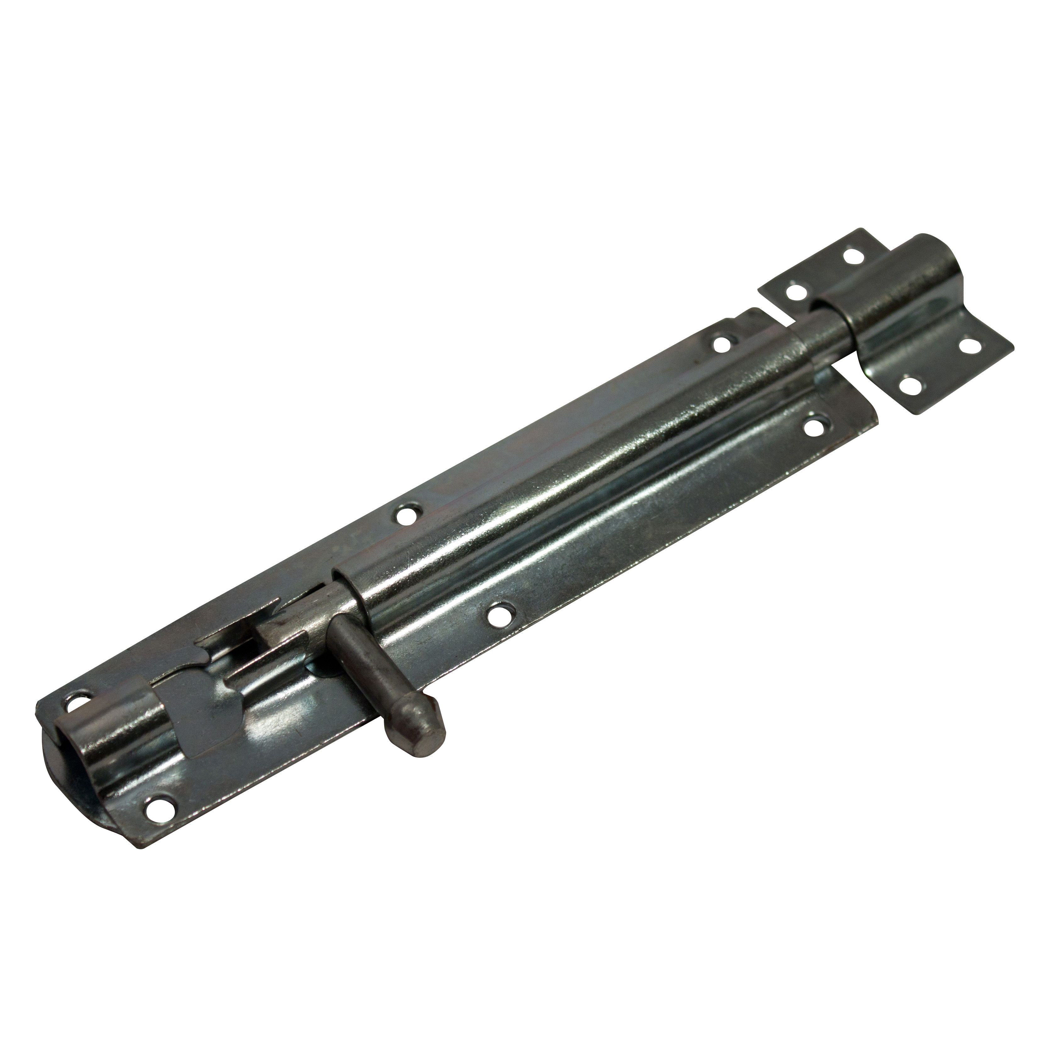 Zinc-plated Steel Deadbolt Barrel Gate bolt, (L)152mm | DIY at B&Q