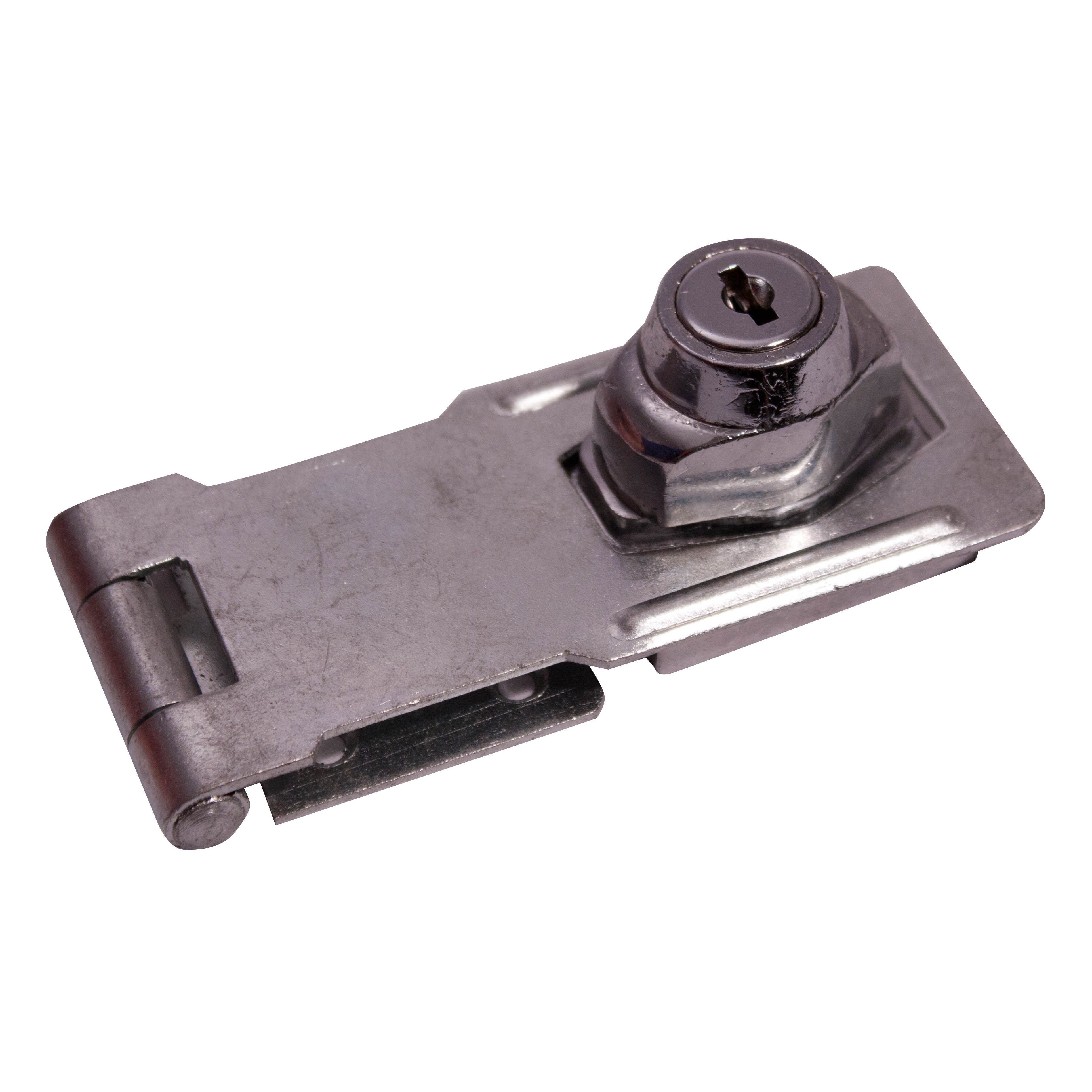 Zinc-plated Steel Hasp & staple, (L)89mm (W)42mm | DIY at B&Q