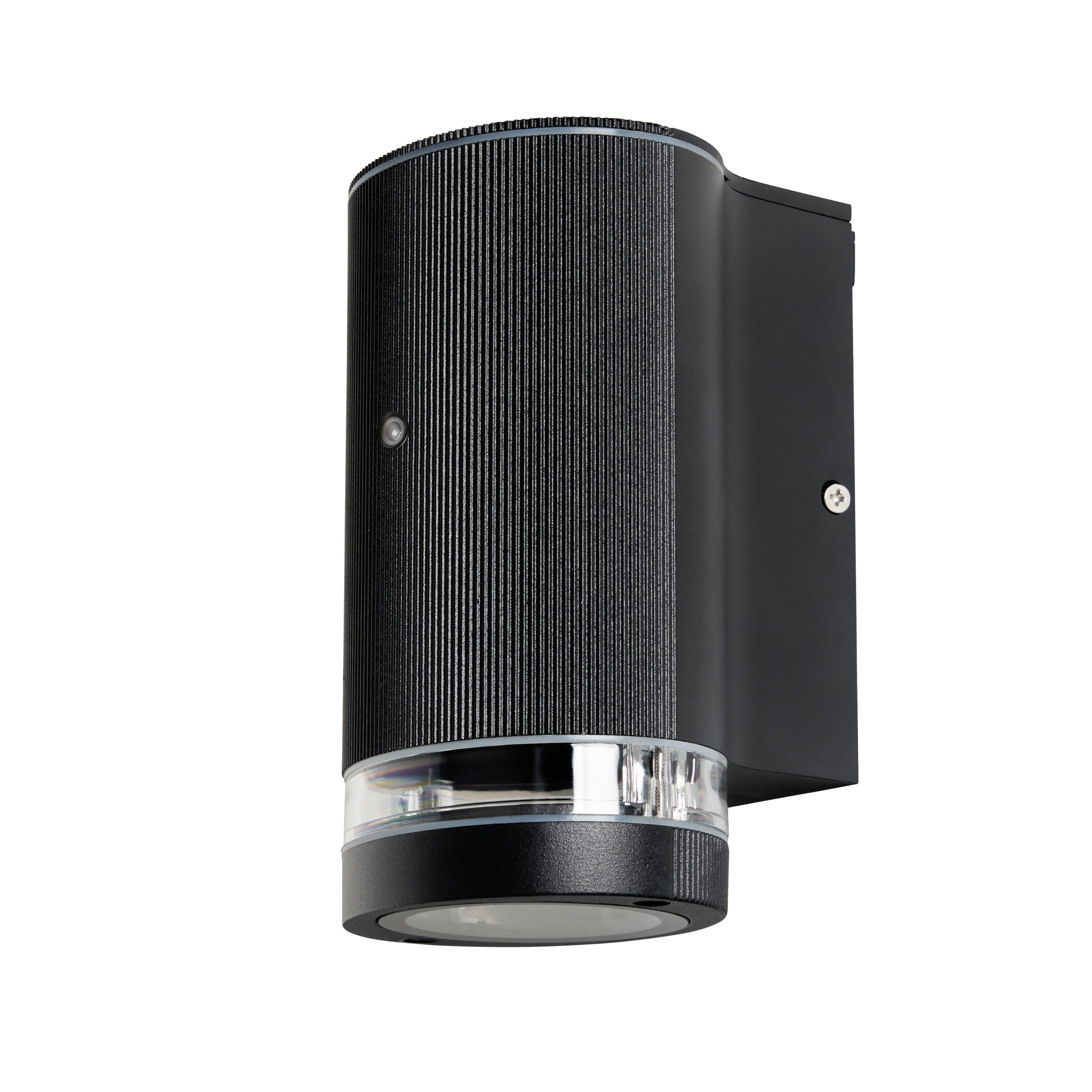 Zink Ballini Fixed Matt Black LED Photocell Outdoor Wall light 6W