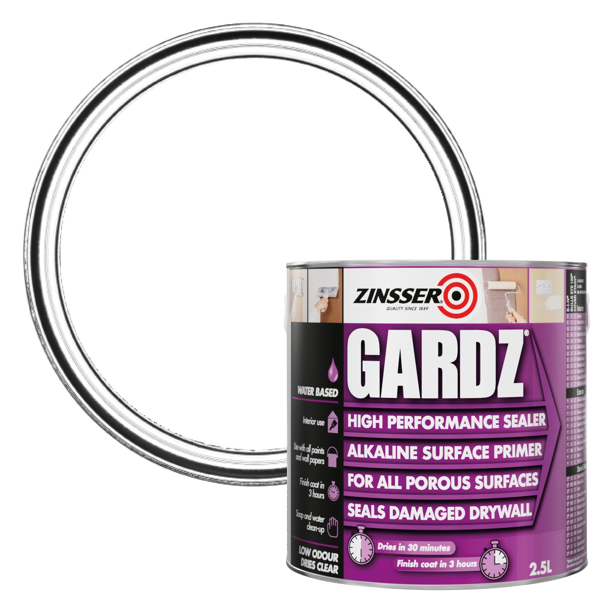 Zinsser Gardz Clear Gloss Multi-surface Primer & sealer, 2.5L