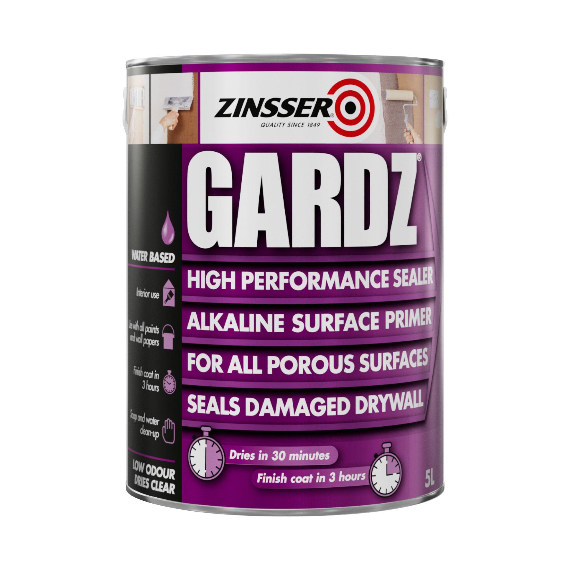 Zinsser Gardz Clear Gloss Multi-surface Primer & sealer, 5L