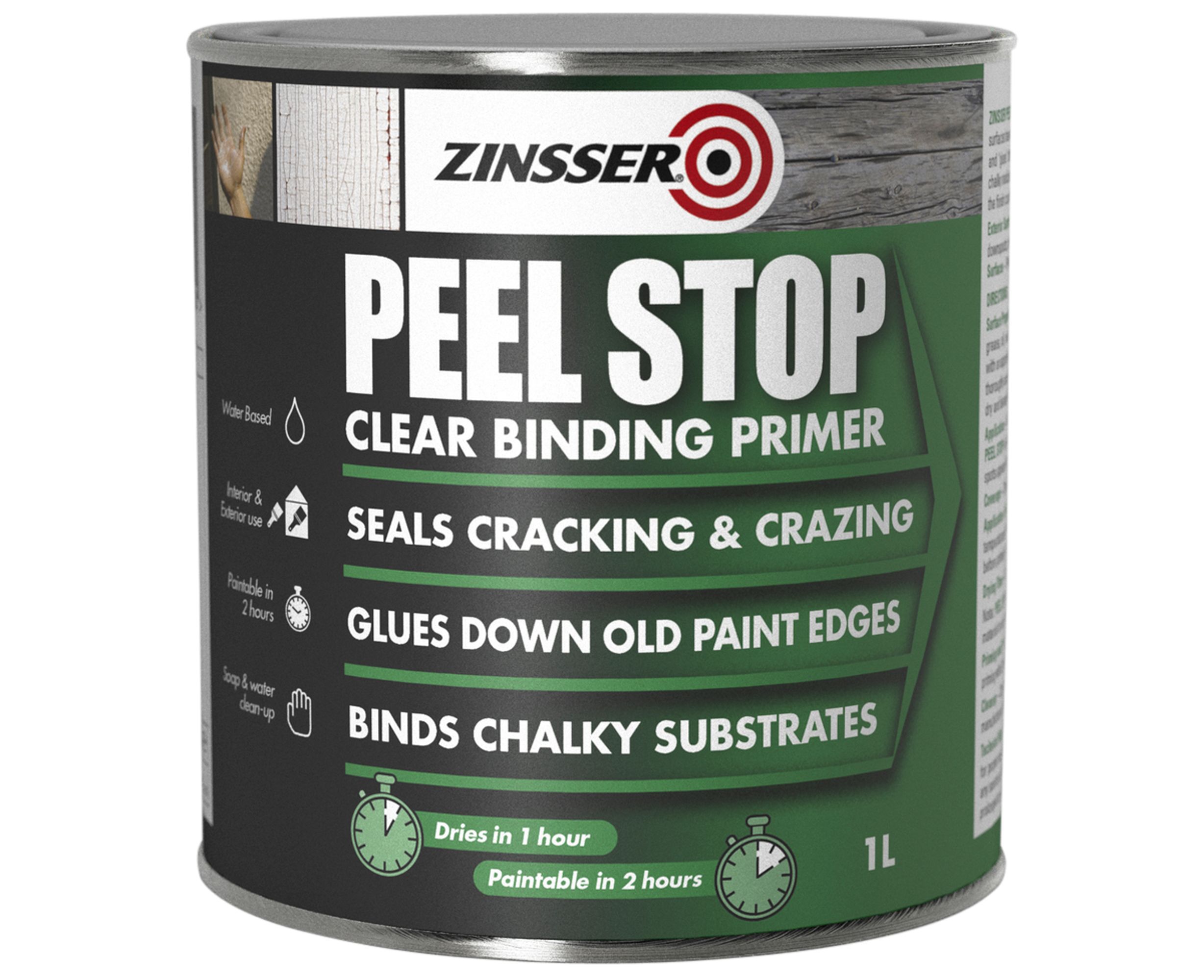 Buy Zinsser Peel stop Clear Binding primer, 1L | DIY at B&Q