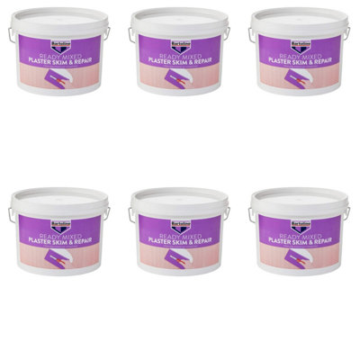 (D) Bartoline Plaster Skim & Repair, 2.5L (Pack of 6) | DIY at B&Q