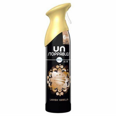 (D) Febreze Unstoppables Air Mist Room Spray, Lavish Vanilla, 300ml