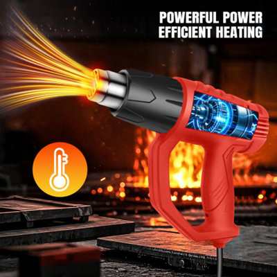 (Orange) 2000W High Power Heat Gun - Dual Temperature Control with 4 ...