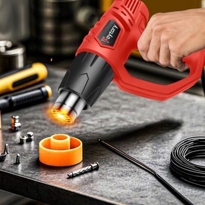 (Orange) 2000W High Power Heat Gun - Dual Temperature Control with 4 ...