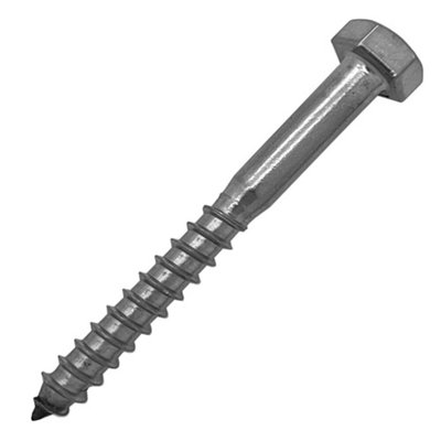 (Pack of 20) 8MM x 75MM Stainless Steel Coach Screw With Hex Head A4