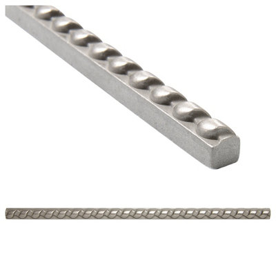 (PACK OF 5) Niche Tiles Rope Metal Nickel 1.3cm. x 30cm. Border Wall ...