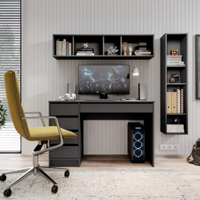 Sophisticated Graphite Desk H750mm W1200mm D550mm - Professional Design ...