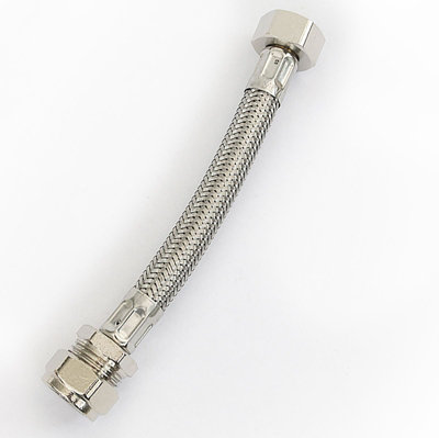 (SSH1/B) VIVA 1/2 BSP FEMALE X 15MM COMPRESSION 150MM LONG FLEXIBLE HOSE
