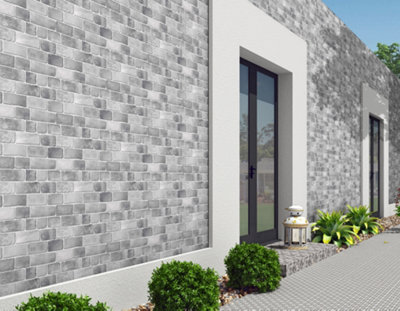 (TNT) BRICK EFFECT GREY (006) 60 X 30 CM FEATURE CERAMIC (1 BOX HAS 5 ...