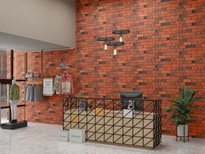 (TNT) BRICK EFFECT NATURAL (029) 60 X 30 CM FEATURE CERAMIC (1 BOX HAS ...