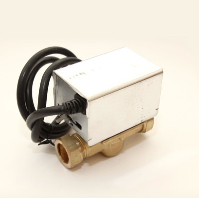 (ZV1) 2 Port 1" Irish BSP Compression Heating Water Motorised Zone ...