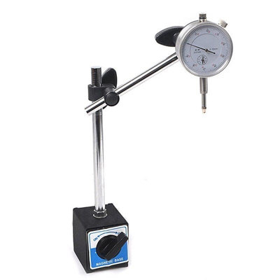 0-10mm Dial Indicator Test DTI Gauge Double Pole Magnetic Base