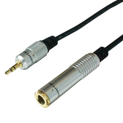 0.3m 3.5mm Plug to 6.35mm Socket Headphone Extension Cable Lead MP3 1/4 ...