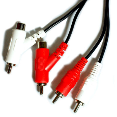 0.5m 2 RCA PHONO Stackable Combiner Male to Plug Cable Lead CREATES ...