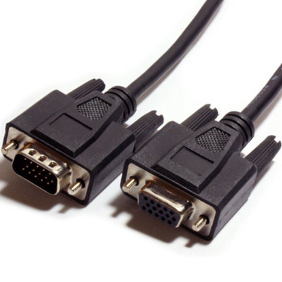 0.5m VGA Male to Female Extension Cable Video Monitor to PC Laptop Lead ...