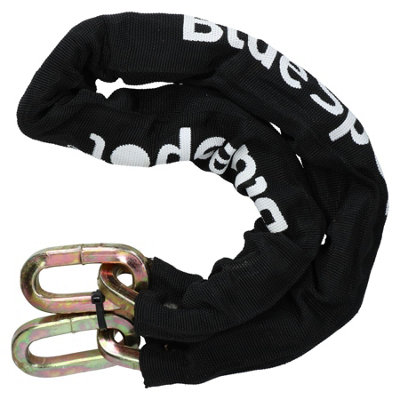 0.9 Metres x 10mm Square Link Heavy Duty Bike Security Chain with Nylon ...