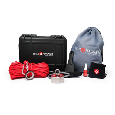 1,080kg Pull - Apex 360 Magnet Fishing Kit with Super High Power 75mm ...