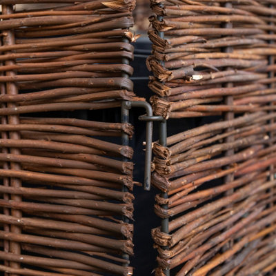 1.16m x 61cm Single Garden Patio Willow Wheelie Bin Screen Hideaway