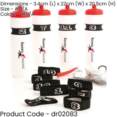 1-17 Elastic Sports Water Bottle Numbers Set - Fits Most Standard Water ...