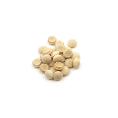1/2" - 12.7mm Birch Mushroom Plug - Pack of 25 | DIY at B&Q