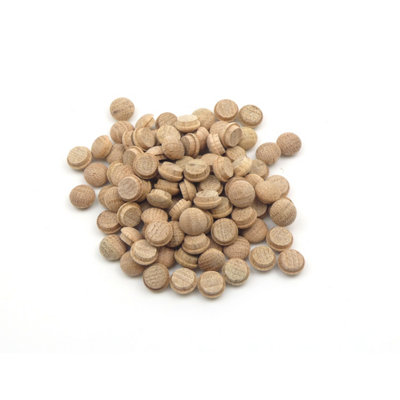 1/2 - 12.7mm Oak Mushroom Plug - Pack of 100 | DIY at B&Q