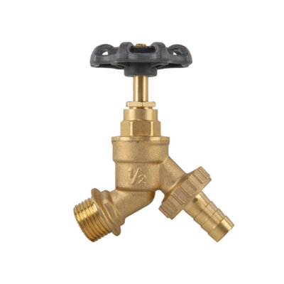 1/2" BSP MALE INLET GARDEN OUTDOOR BRASS BIB TAP WITH DIAL HANDLE,1/2 ...