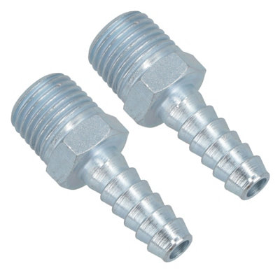 1/2" BSP Thread Hose Tail for 1/2" Pipe Air Line Fitting Hydraulic 2 ...