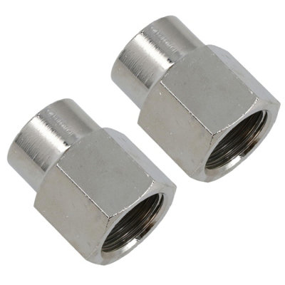 1/2" BSP to 3/8" BSP Air Fitting Female Reducing Socket Adapter 2 PACK ...