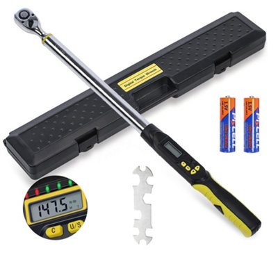 1/2" Dr Calibrated Digital Torque Wrench Adjustable 17-340Nm W/ Buzzer ...