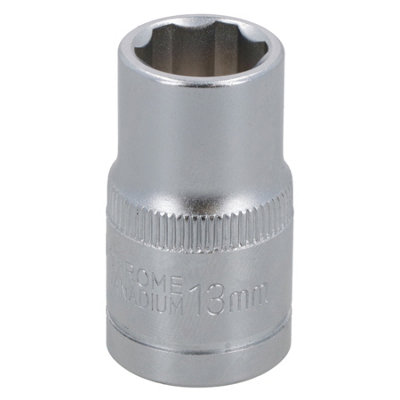 1/2" Drive 13mm Metric Super Lock Shallow 6-Sided Single Hex Socket ...