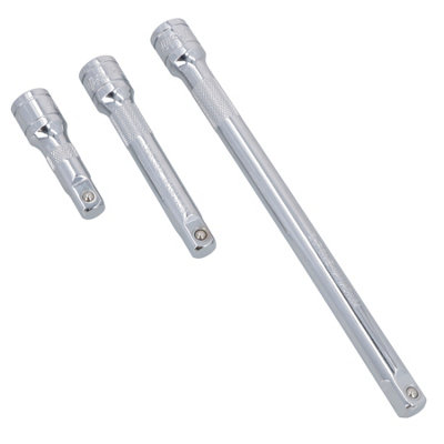 1/2" Drive 3pc Straight Socket Extension Bar Set 75mm 125mm 250mm U S Pro