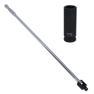 1/2" Drive Breaker Power Bar 30" Long & 19mm Deep Impact Wheel Nut ...