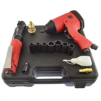 1 2 Drive Impact Gun Wrench 3 8 Drive Air Ratchet Plus 7 Impact Sockets