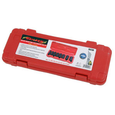 1/2" Drive Lug Nut Driver Wheel Lock Remover 8pc Socket Set Thin Wall ...