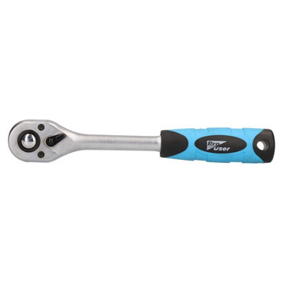 1/2" Drive Ratchet Socket Driver 72 Teeth Quick Release Reversible Soft ...