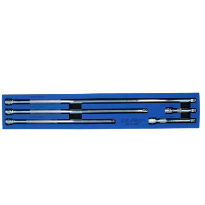1/2" Drive Straight Extension Bar Set Extra Long 100mm - 600mm 5pc Set