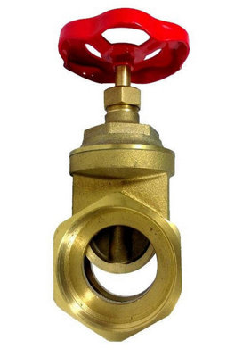 1/2" Inch BSP Strong Brass Sluice Gate Valve Water Stop with Red Head ...