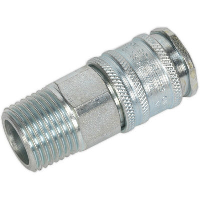 1/2 Inch BSPT Male Thread Coupling Adapter for High Flow Rate Applications