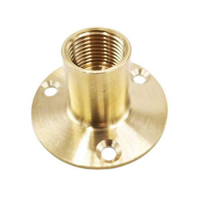 1/2" x 15mm Garden Tap Wall Plate Tube Boss Bracket Brass | DIY at B&Q