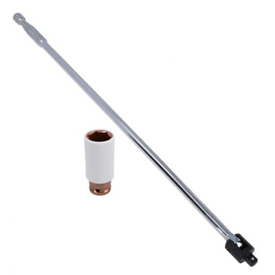 1/2in. Drive 30" Breaker Power Bar & 24mm Deep Metric Alloy Wheel Nut ...