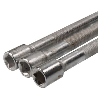 1/2in Long Extension Bars 15/18/24in Socket Long Reach Knurl Grip Extender