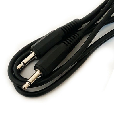 1.2m 3.5mm Mono Male to Plug Cable Lead AUX Mixer Audio Signal Speaker ...